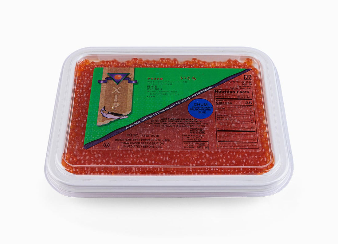 Wild Alaskan Chum Salmon Caviar XIP (Grade 2) 17.6 oz / 500g – Black ...